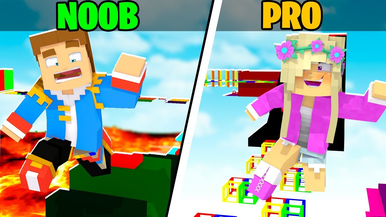 Minecraft Noob Vs Pro Parkour Obby In Minecraft Youtube