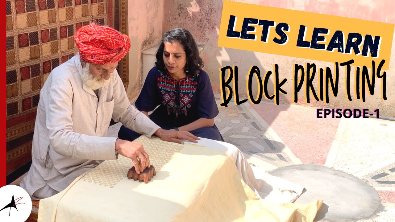 Bagru Block Print Process | Dabu Printing | Bagru Wooden Prints - YouTube
