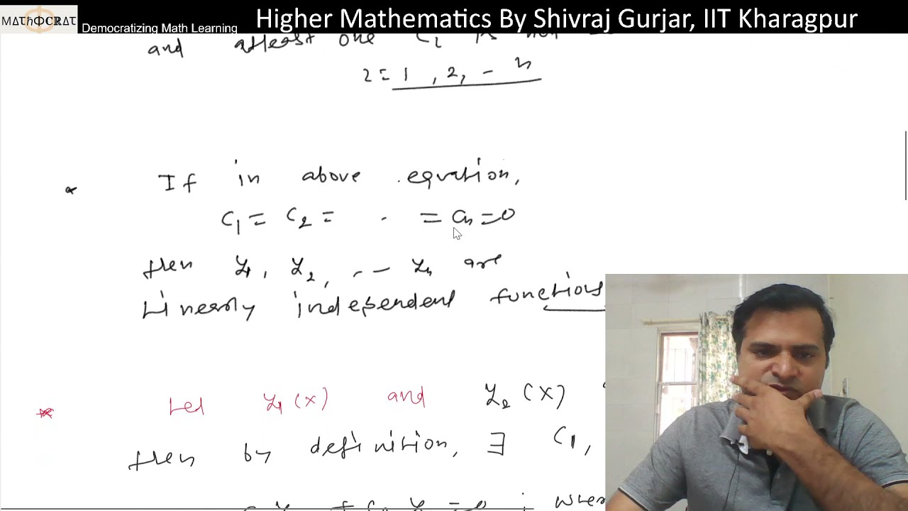 6.Ord Differential Equation: Wronskian & Linear Dependence | UPSC IAS ...
