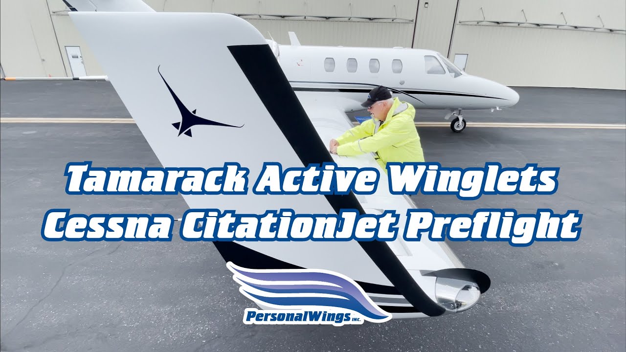 Preflighting Tamarack Active Winglets on a Cessna CitationJet CE 525 ...