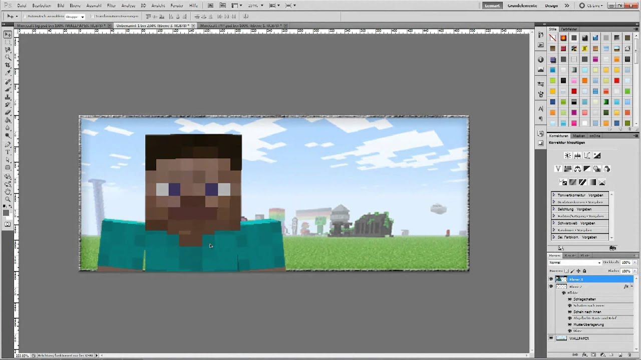 Photoshop CS5 | Tutorial: Minecraft Signatur erstellen | Full-HD - YouTube