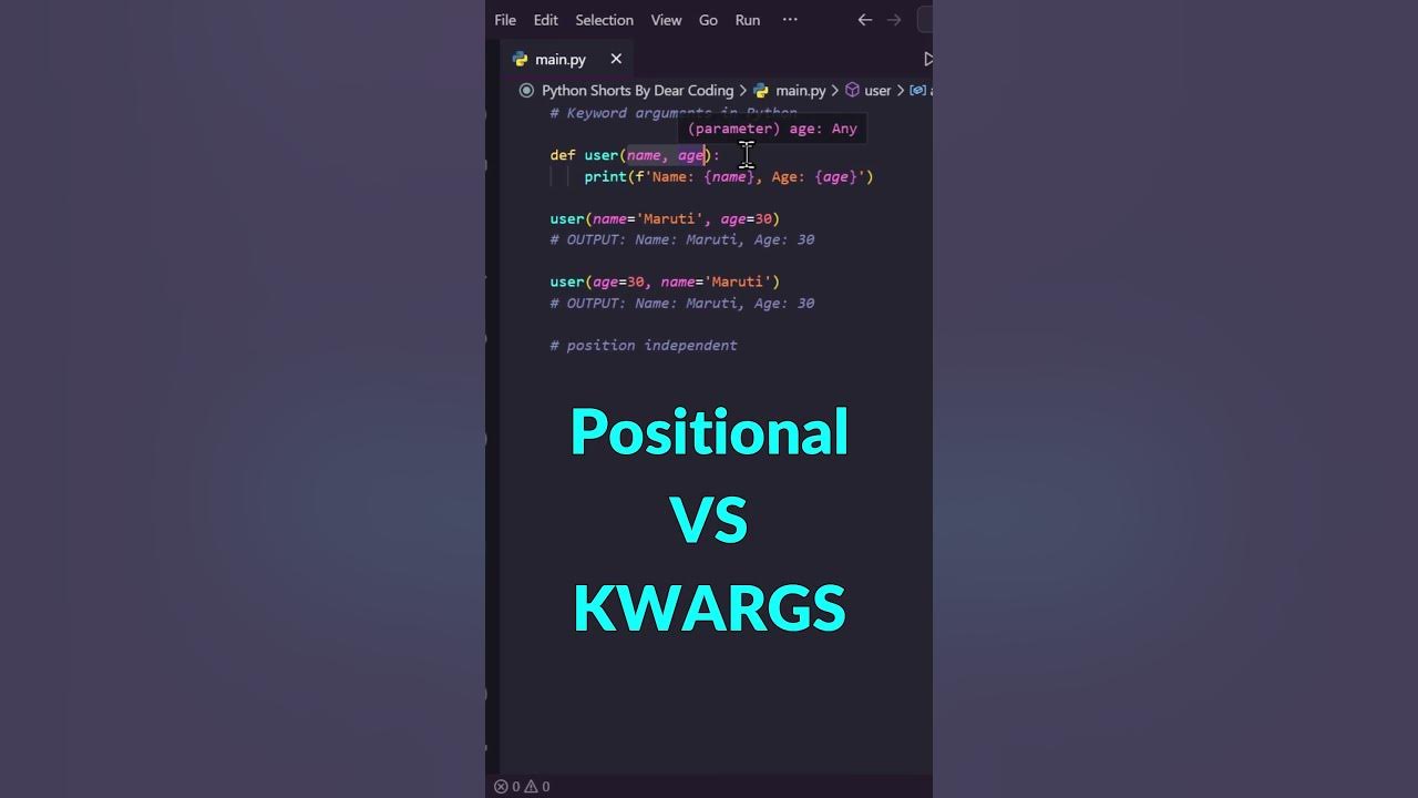 NEW!! Python KWARGS?? #python #coding #programming - YouTube
