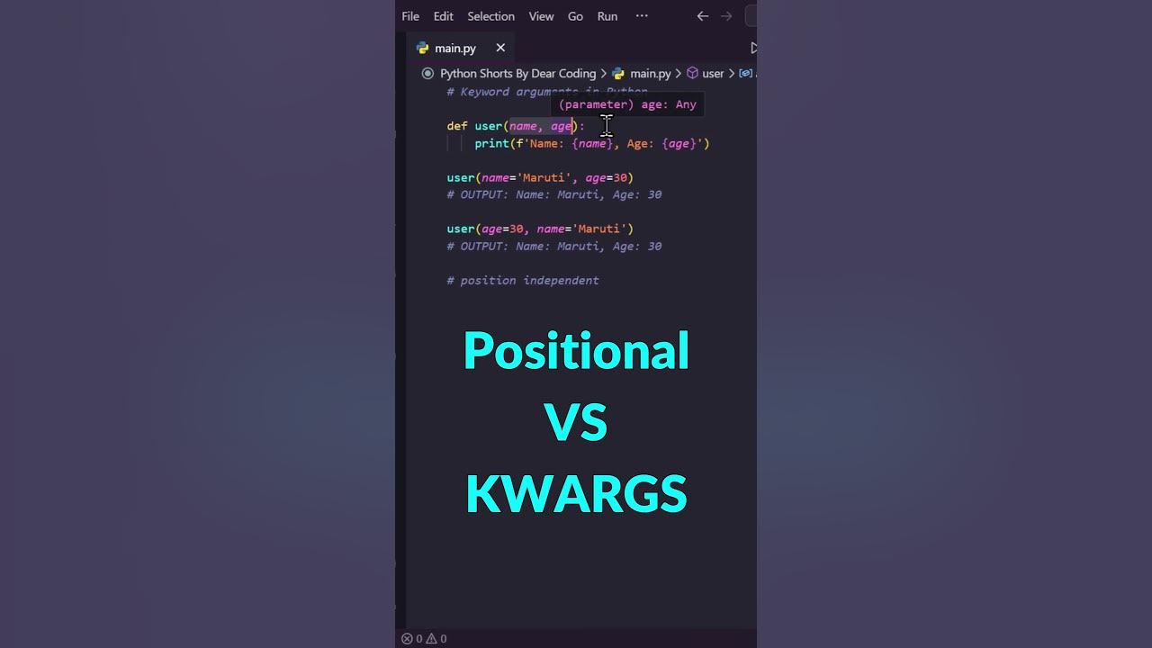 New Python Kwargs Python Coding Programming Youtube