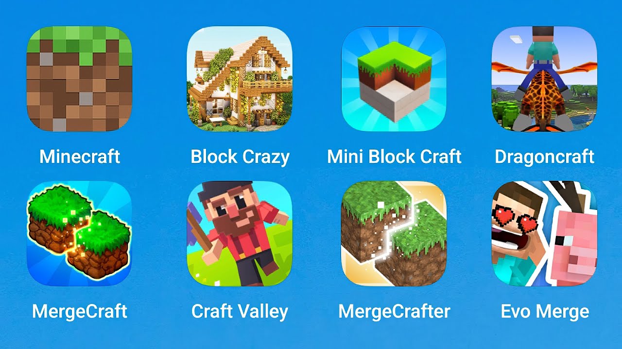 Minecraft, Block Crazy, Mini Block Craft, Dragoncraft, MergeCraft ...