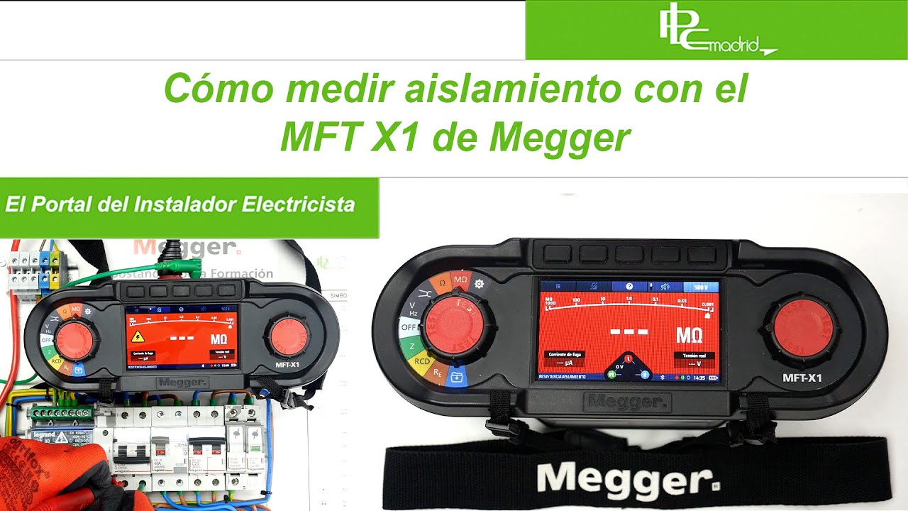 Como medir aislamiento con el MFT X1 Megger. Te gustará - YouTube