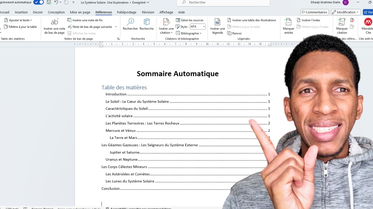 Comment créer une table des matières sur Word ? faire un sommaire ...