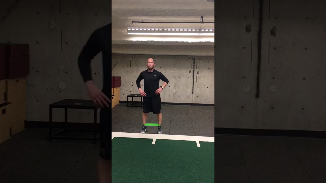 Stiff Legged Lateral Mini Band Walk - YouTube