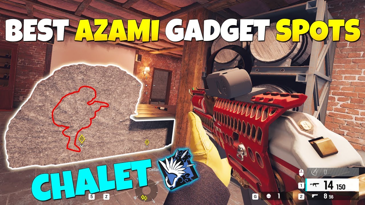 Best Azami Gadget Spots on Chalet - Rainbow Six Siege - YouTube