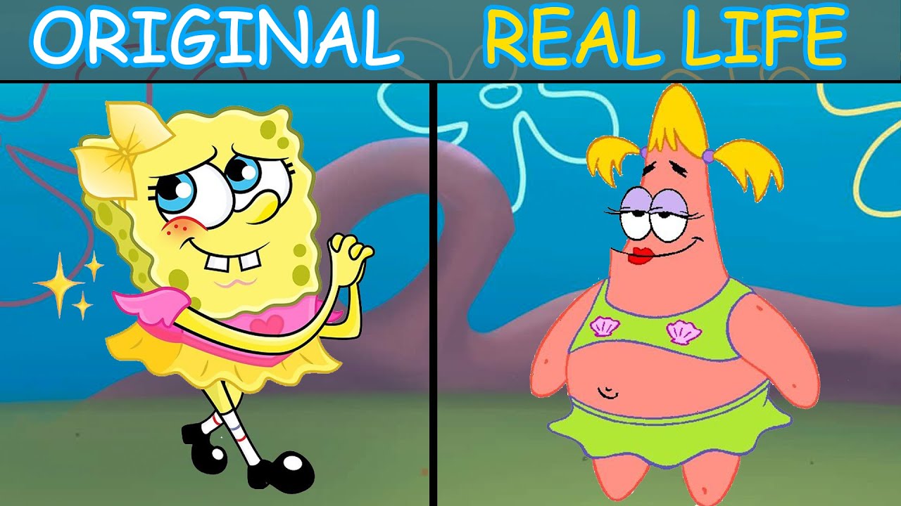 When Spongebod and Patrick are Girl!!! | SpongeBob Original vs Real ...