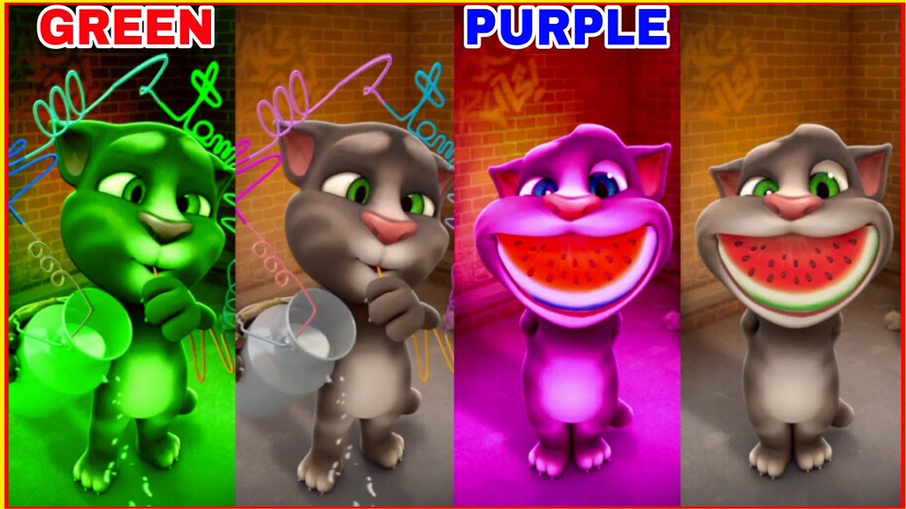 MY Talking Tom outfits 7 Effects Game || Talking Tom Cartoon POCOYO ...