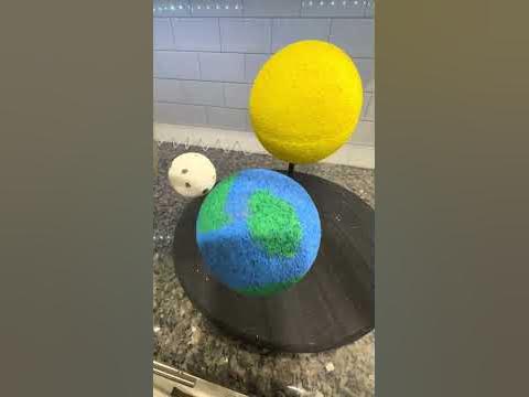 Maqueta del sol, tierra y luna - YouTube