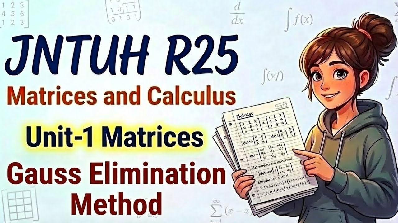 Matrices Unit-1: Gauss Elimination Method | JNTUH R25 Matrices ...