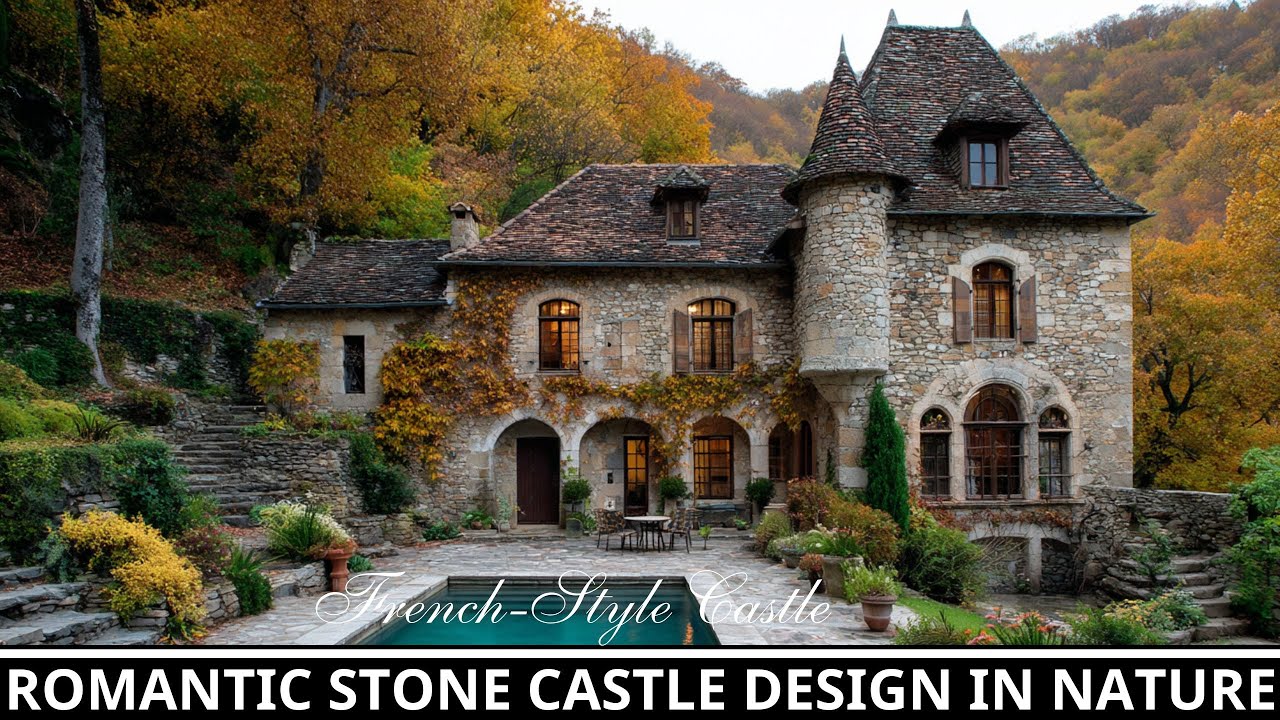 Romantic Small French Stone Castle Design | Peaceful Living with Nature ...