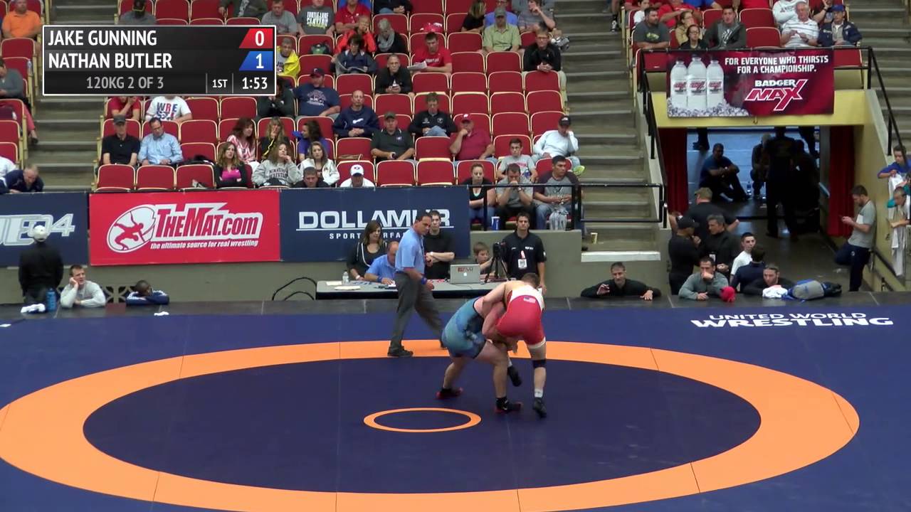 120kg Finals (2 of 2), Nathan Butler, California RTC vs Jake Gunning ...