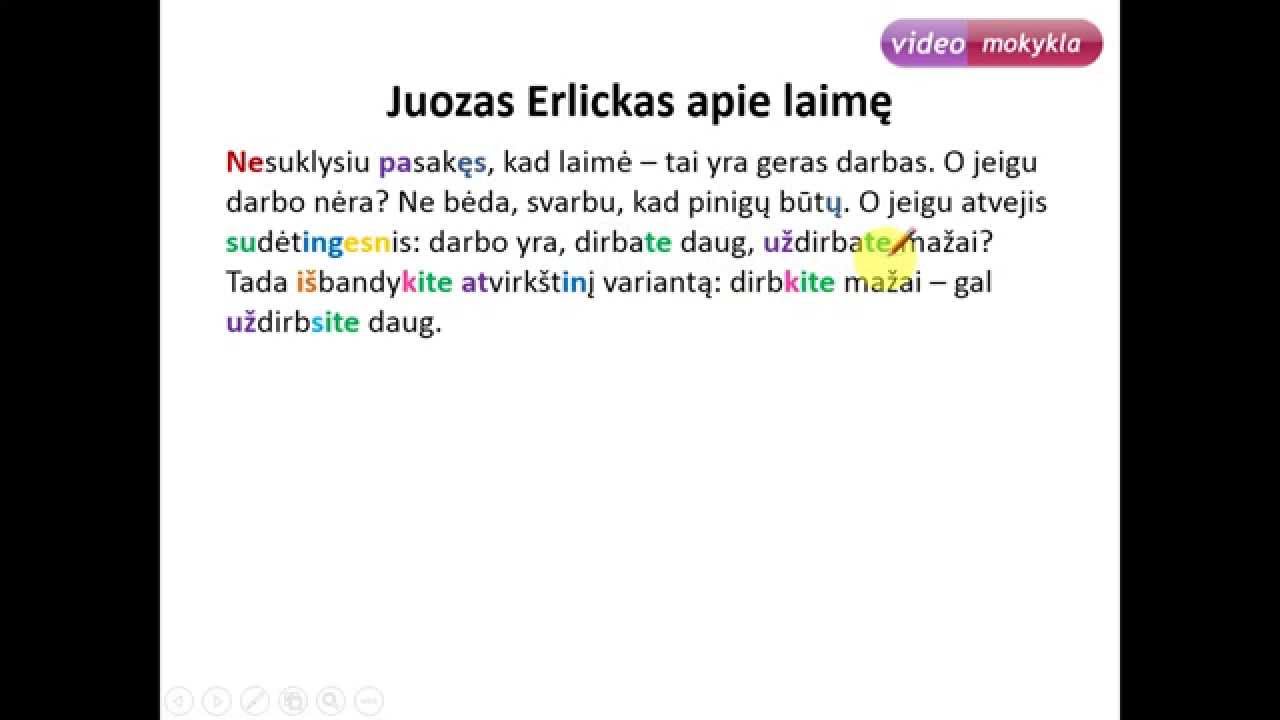 Learn Lithuanian with texts. [1] Juozas Erlickas about happiness - YouTube
