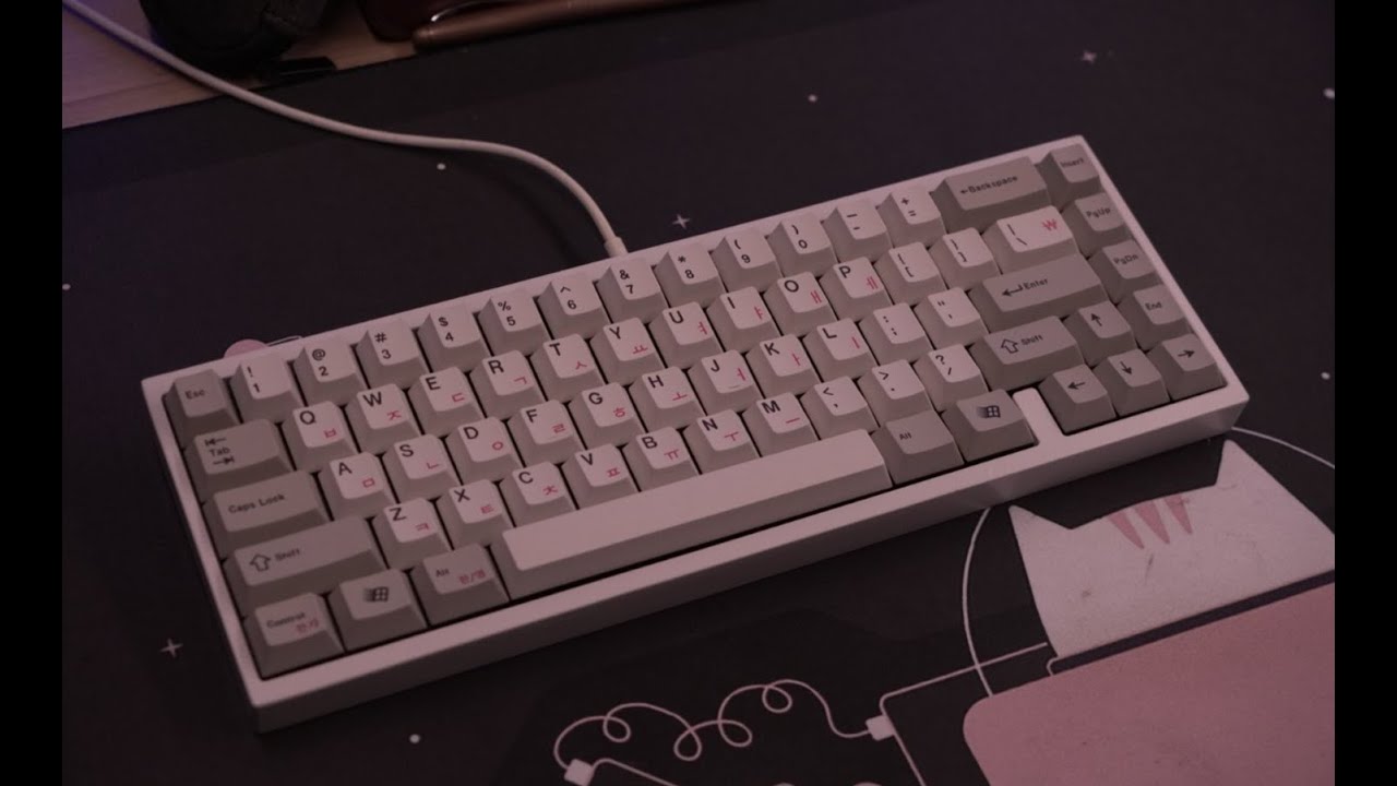 bakeneko65 XMI keycap comparison | typing test - YouTube