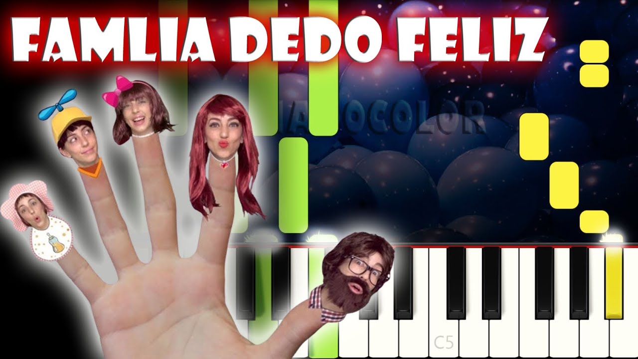Familia Dedo Feliz | Piano Cover | Tutorial | Karaoke - YouTube