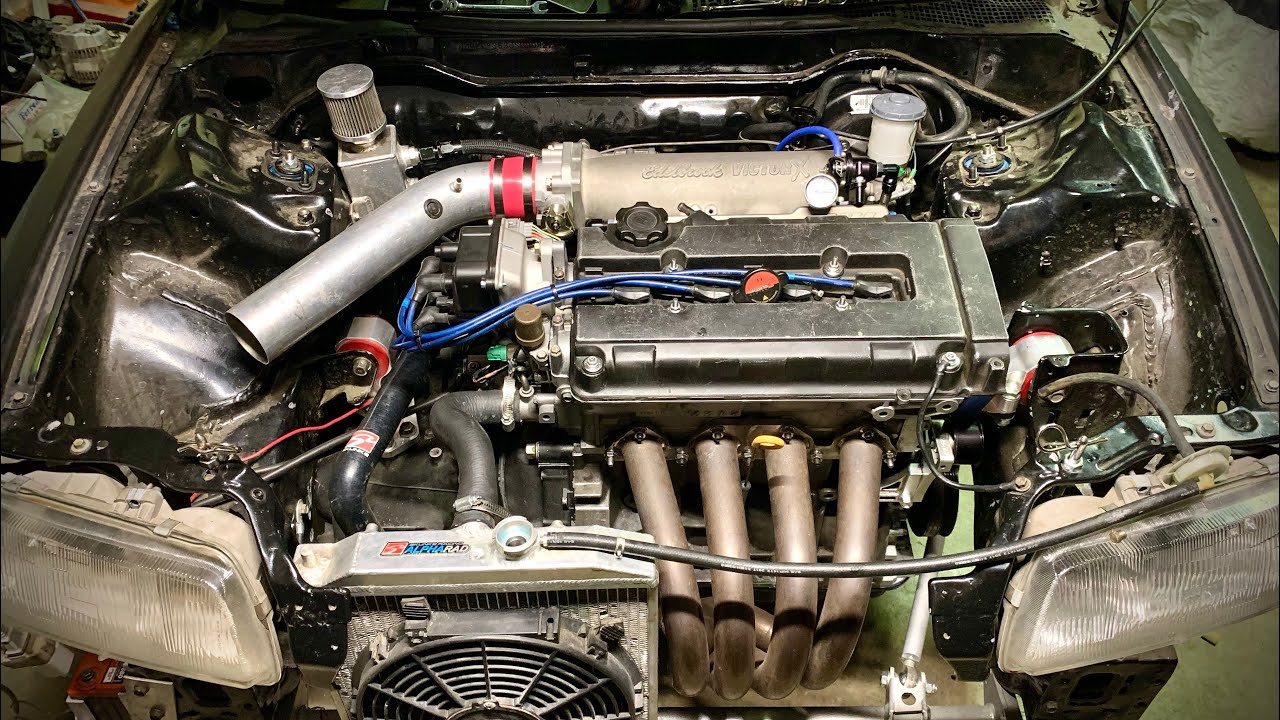 Built B-Series Vtec CRX First Start Up - YouTube