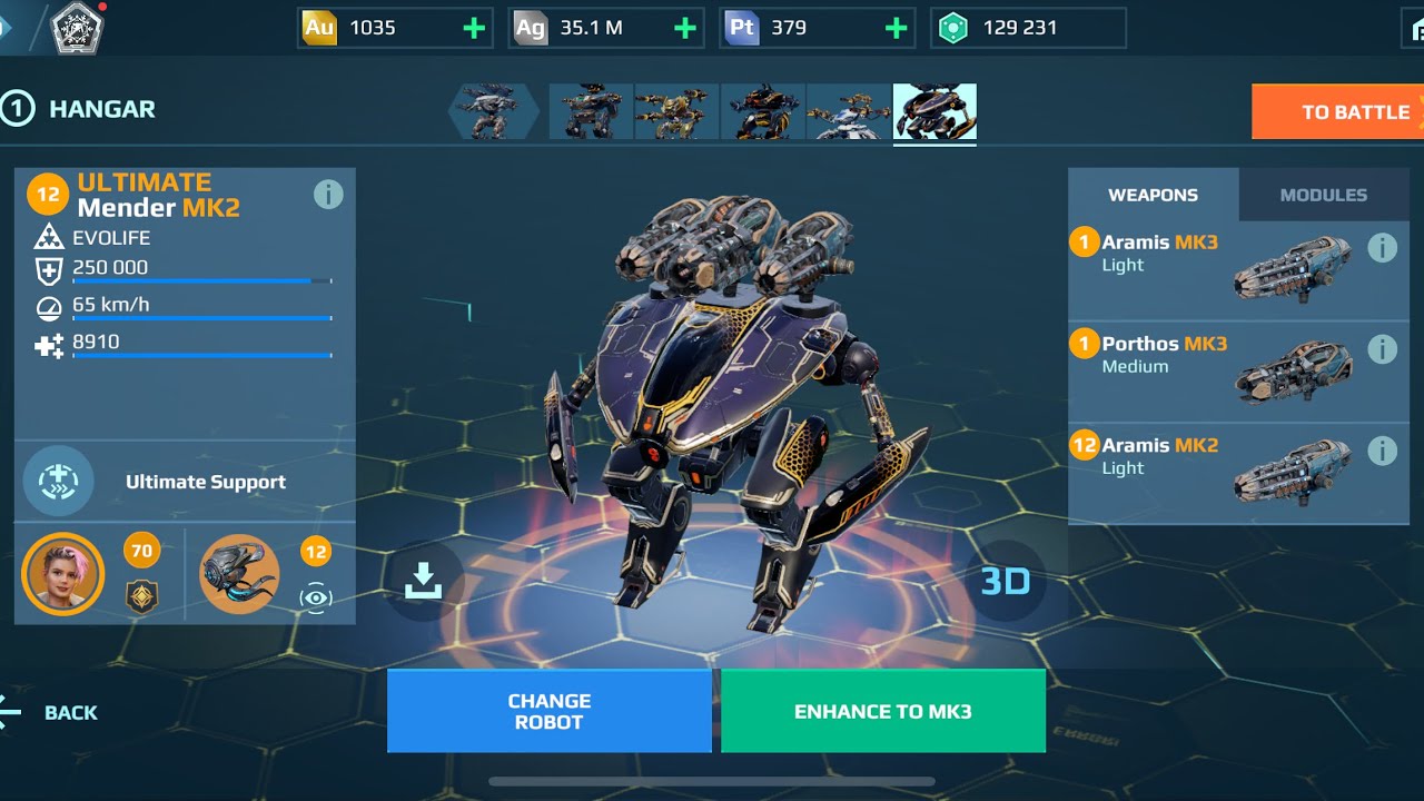 Ultimate Mender Aramis Porthos | War Robots Gameplay - YouTube