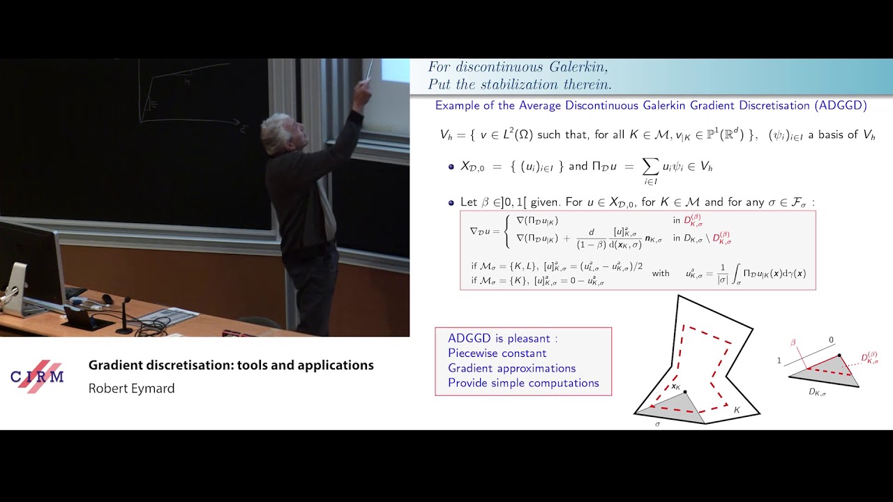 Robert Eymard: Gradient Discretisations: Tools and Applications - YouTube
