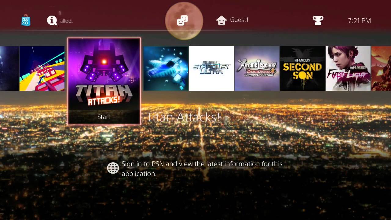 PS4 Dynamic Theme - City and the Moon - YouTube