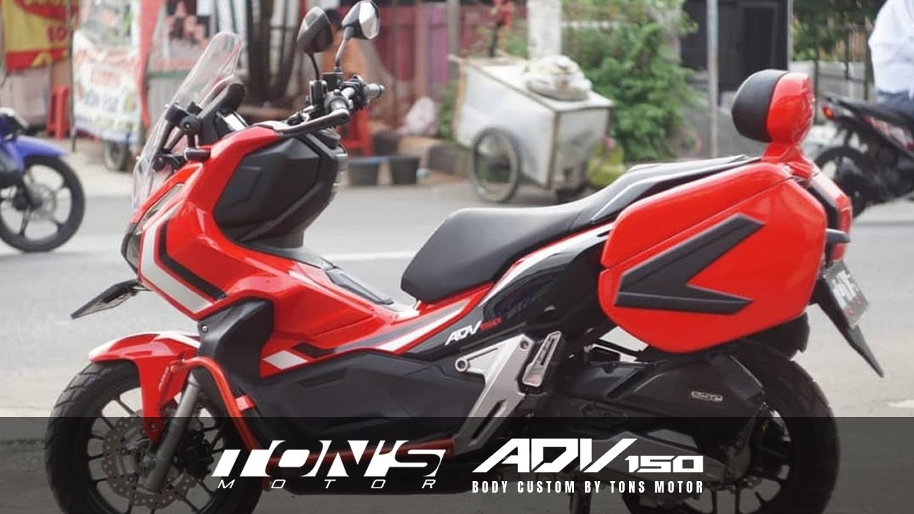 HONDA ADV 150 MODIFIKASI KEREN SIDEBOX DAN SANDARAN BY TON'S MOTOR ...