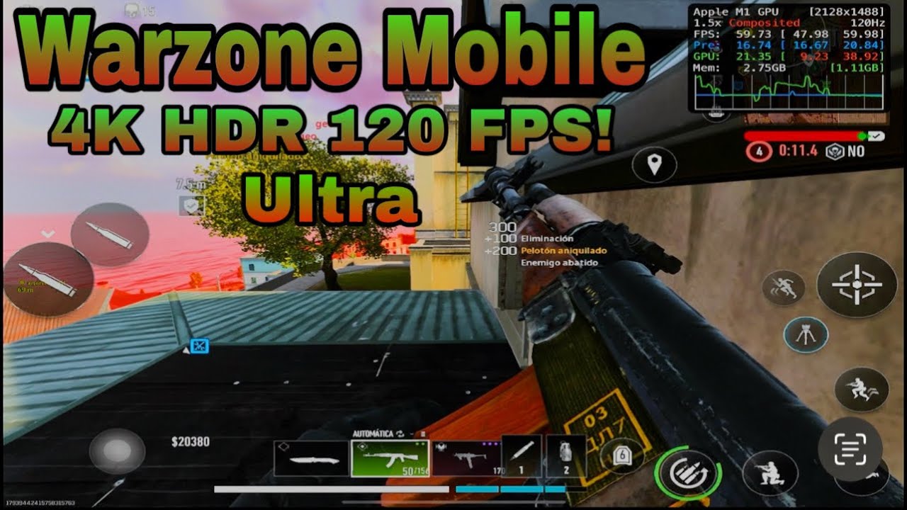 Warzone Mobile 4k HDR 120 FPS Ultra Graphics - YouTube