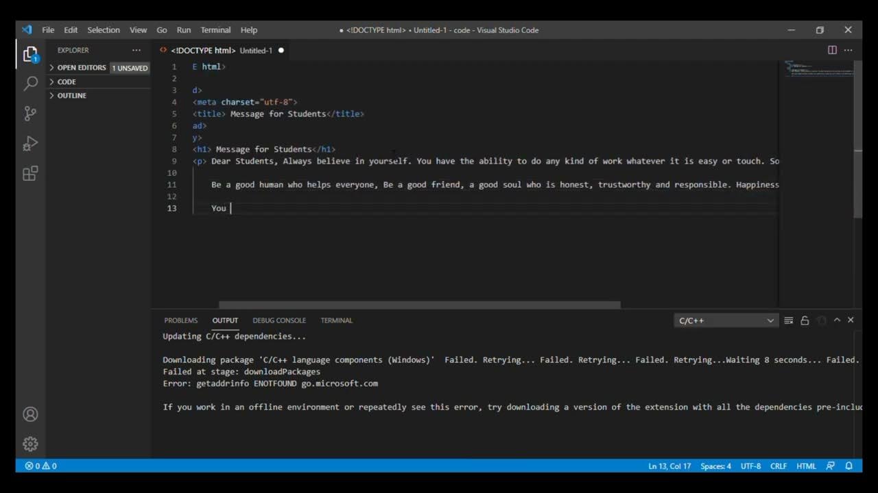 How to create simple HTML code - YouTube