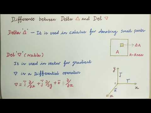 Difference between Delta and Del - YouTube