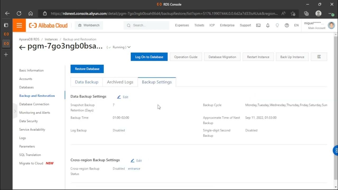 Creating backups for ApsaraDB in Alibaba Cloud - YouTube