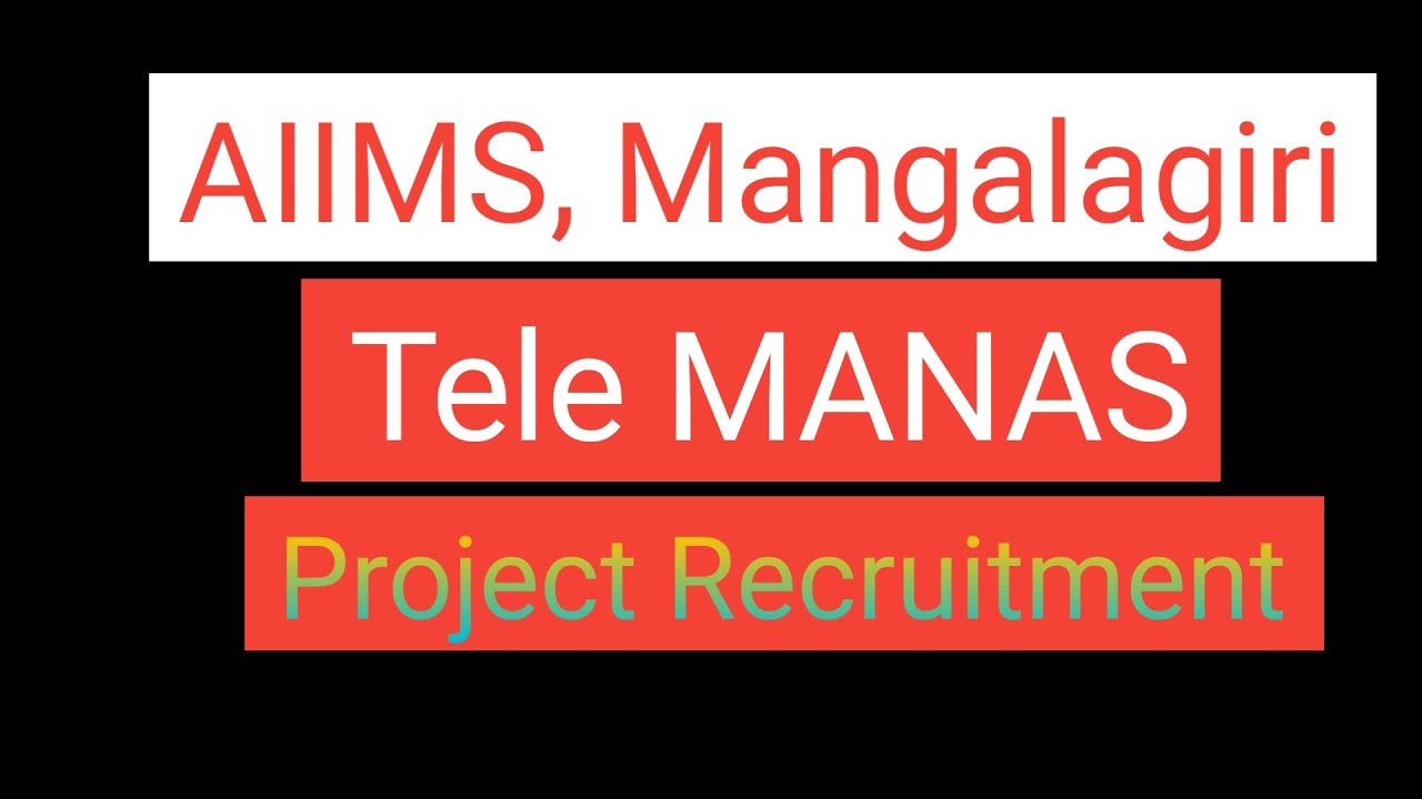 AIIMS | MANGALAGIRI | TELE MANAS | PROJECT - YouTube