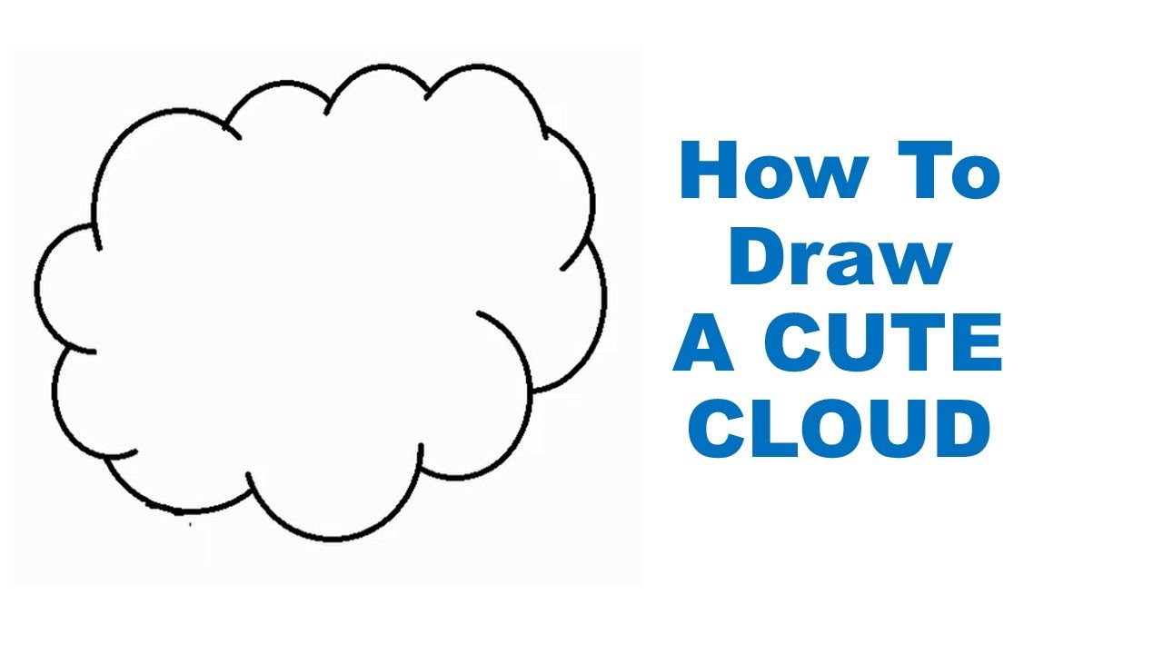 How To Draw A CUTE CLOUD in MS Paint Easily step by Step | Ms Paint ...