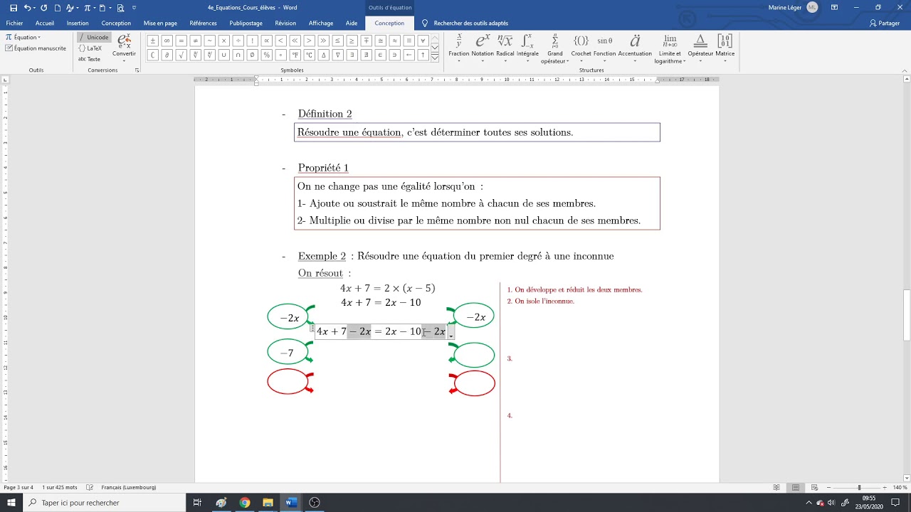 4e Equations Séance 3 - YouTube
