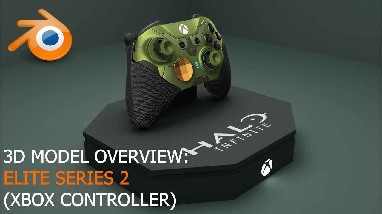 Halo Infinite - Xbox Elite Series 2 Controller - 3D Model - YouTube