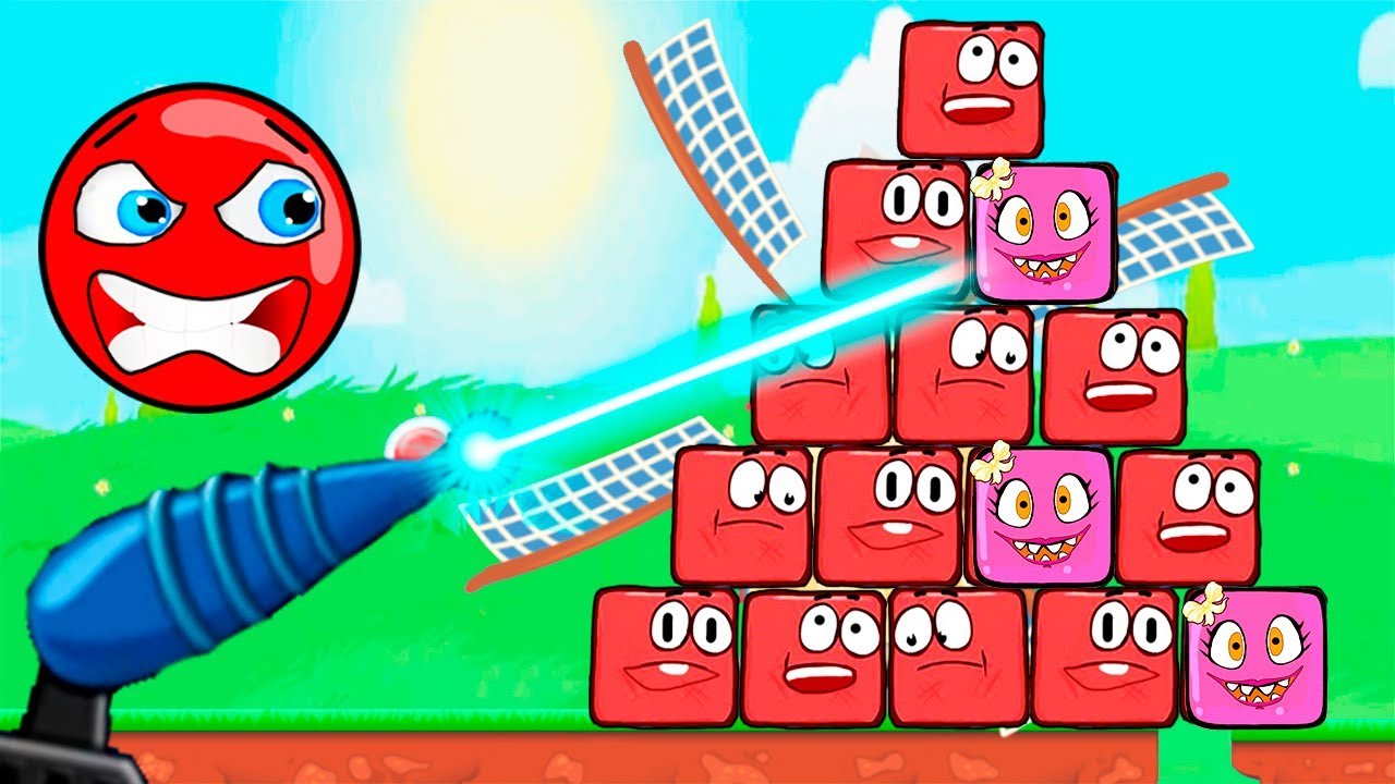 МУЛЬТИК про КРАСНЫЙ ШАРИК и Розовый Шар квадрат Девочка Red Ball