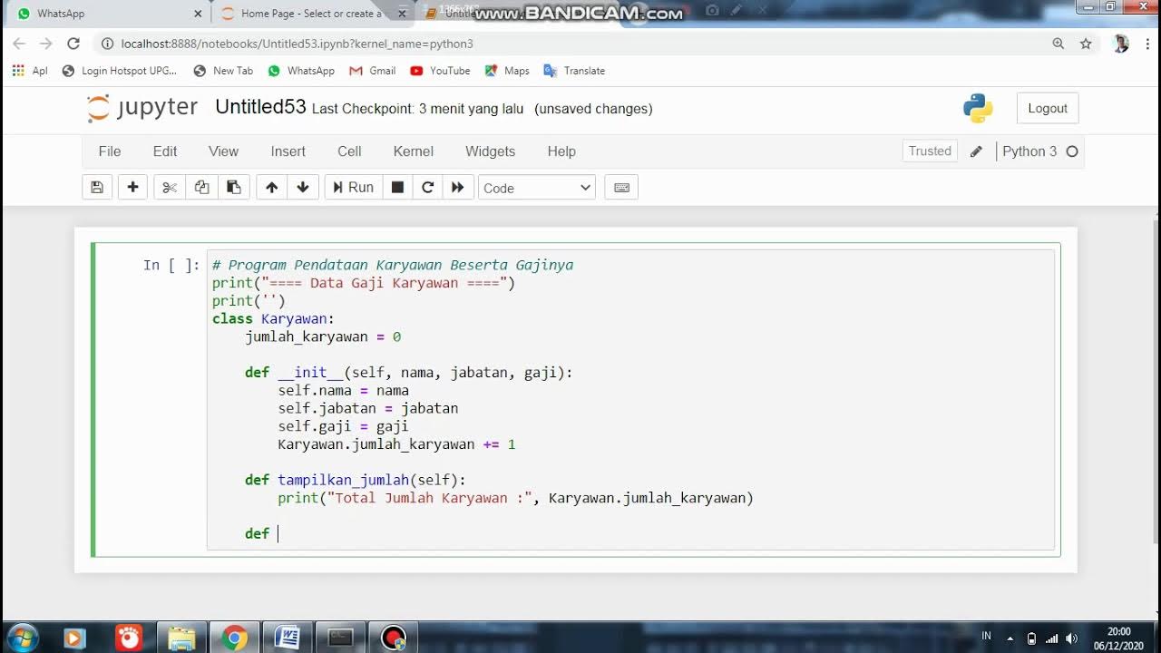 KONSEP PEMROGRAMAN BERORIENTASI OBJEK PADA PYTHON & PROGRAM PENDATAAN KARYAWAN BESERTA GAJINYA ...
