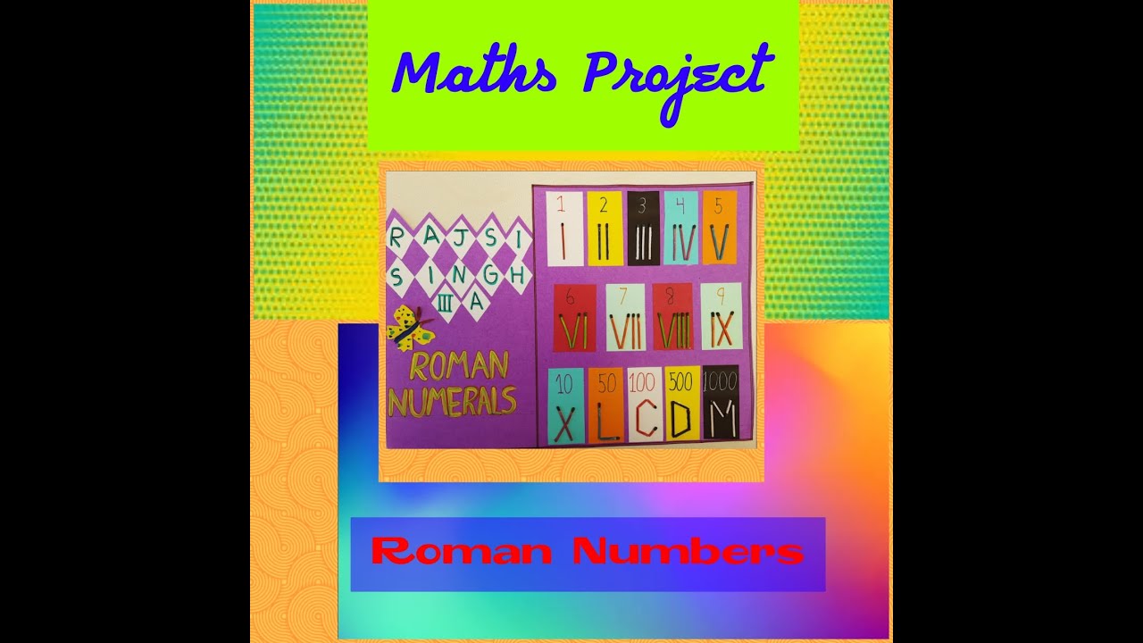 Maths project ..Roman number project with matchstick ..matchstick craft ...