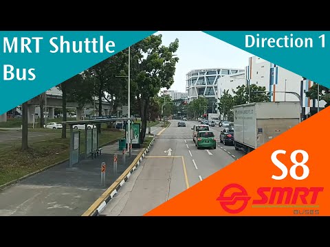 Singapore SMRT Buses MRT Shuttle 8 Bus Service Route Visual (Direction 1)