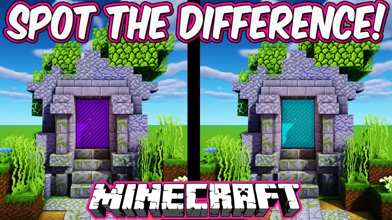 Spot The Difference : Minecraft 8x8 Mini Builds (Ep 2) - YouTube