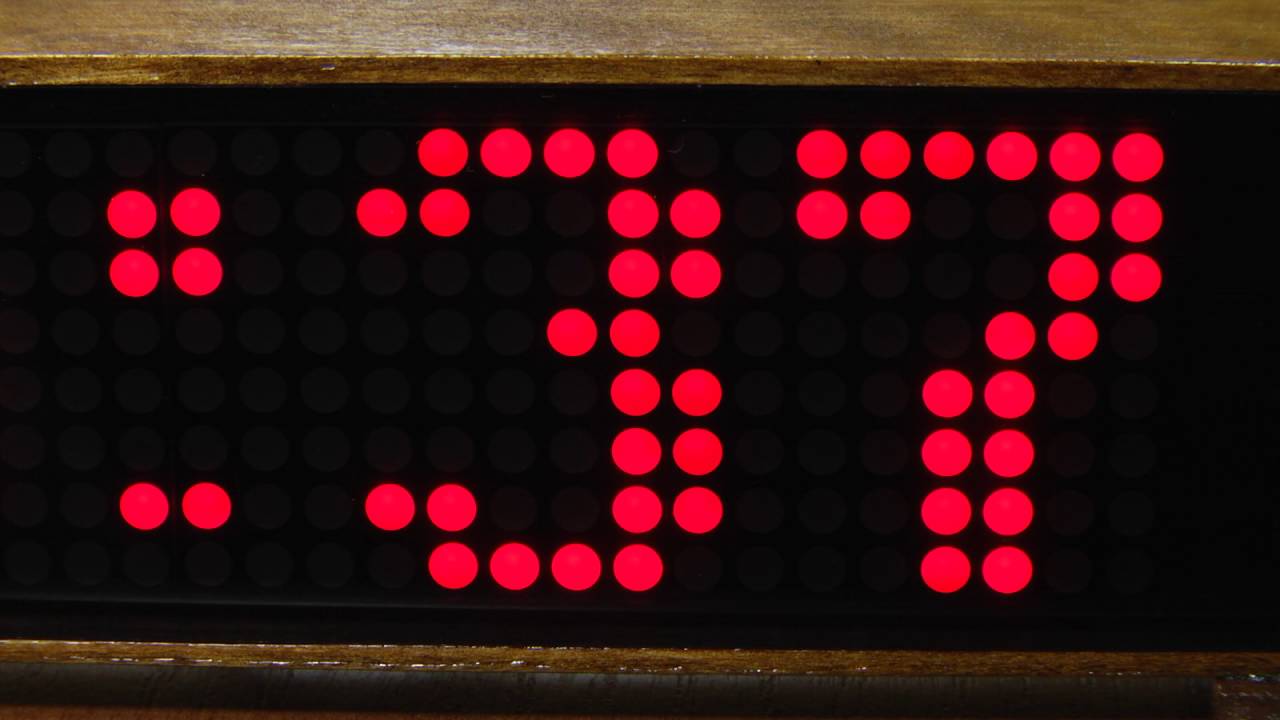4 matrix led clock (code author - WiseLord) - YouTube