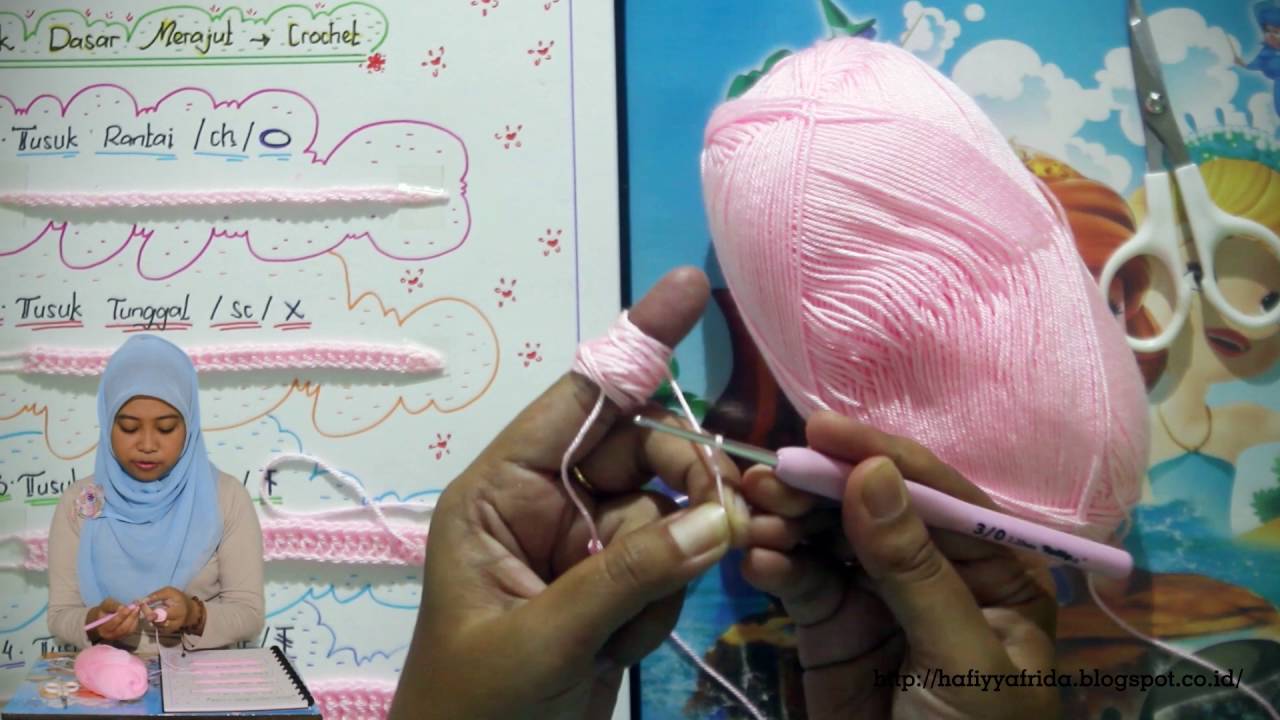 Tutorial Crochet - TUSUK RANTAI | Teknik Dasar Merajut - YouTube