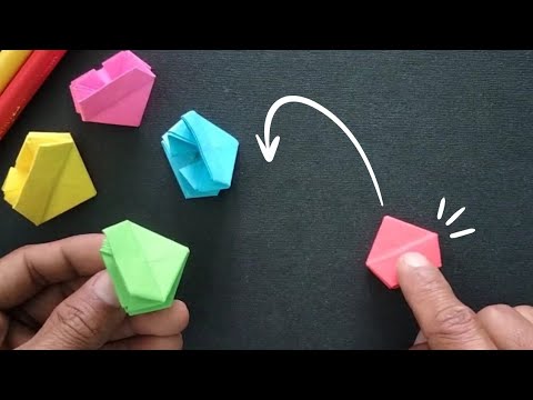 how to make an easy high jumping origami toy | origami toys | DIY paper ...