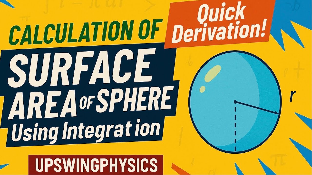 Surface area of Sphere using Integration - YouTube