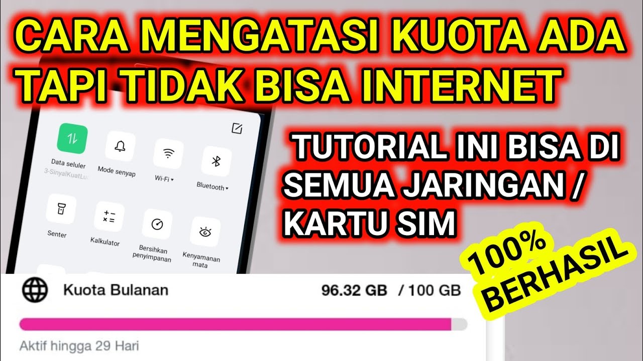 cara mengatasi kuota ada tapi tidak bisa internet | tutorial ini bisa ...