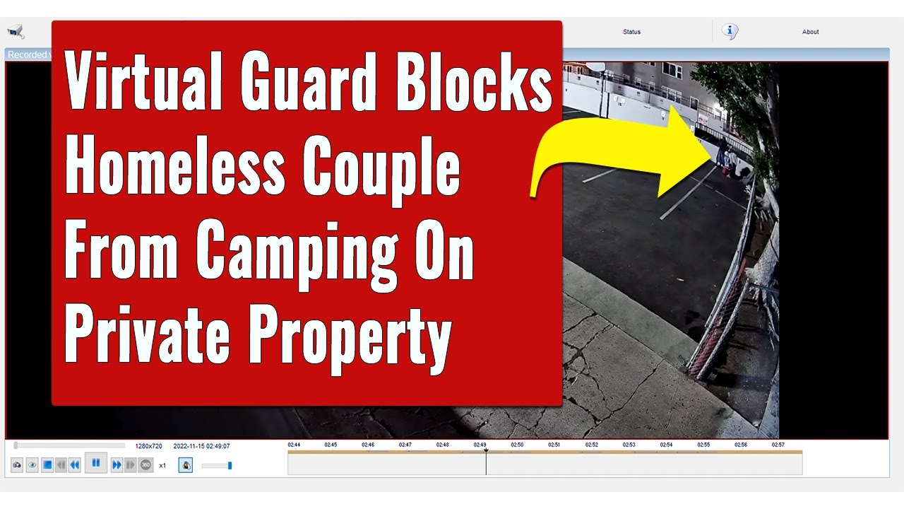 Must Watch: Virtual Security Guard Blocks Homeless Encampment In ...