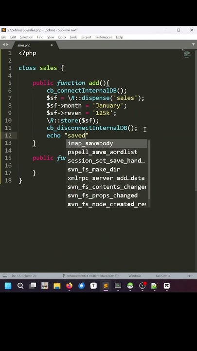 inserting / reading data from internal database via #PHP using #phpframework #cobraPHP - YouTube