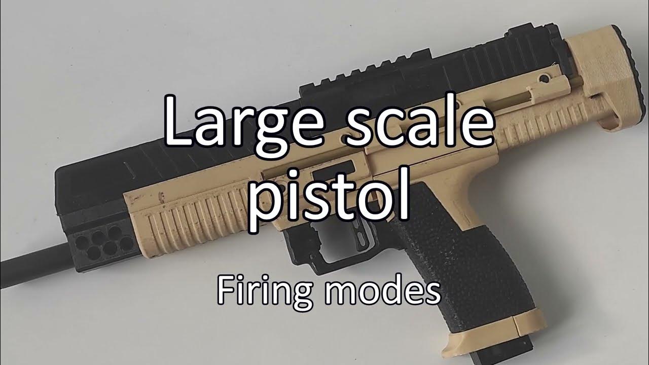 Large-scale pistol - firing modes - YouTube
