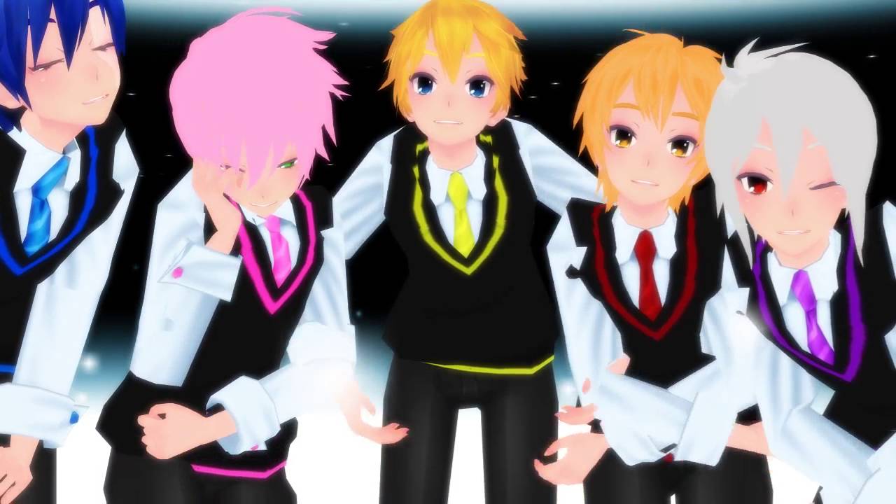 [MMD] Bakunyu Sentai Pai Ranger (Lui Len Kaito Dell Yuma) - YouTube