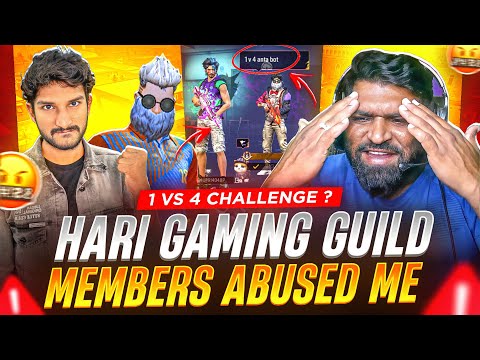 KV18 FF Vs HARI GAMING GUILD MEMBERS 🤬  || 1vs4 Challenge 💥