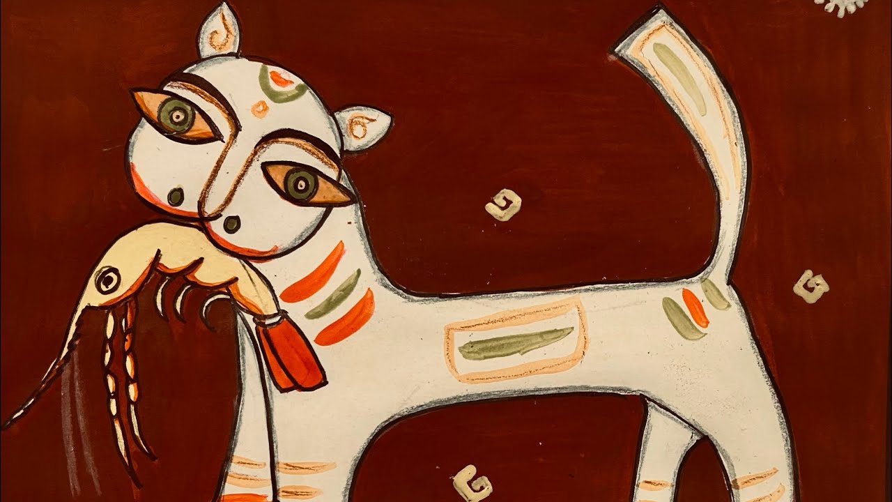 A tutorial on recreating the cat and the lobster by Jamini Roy brought ...